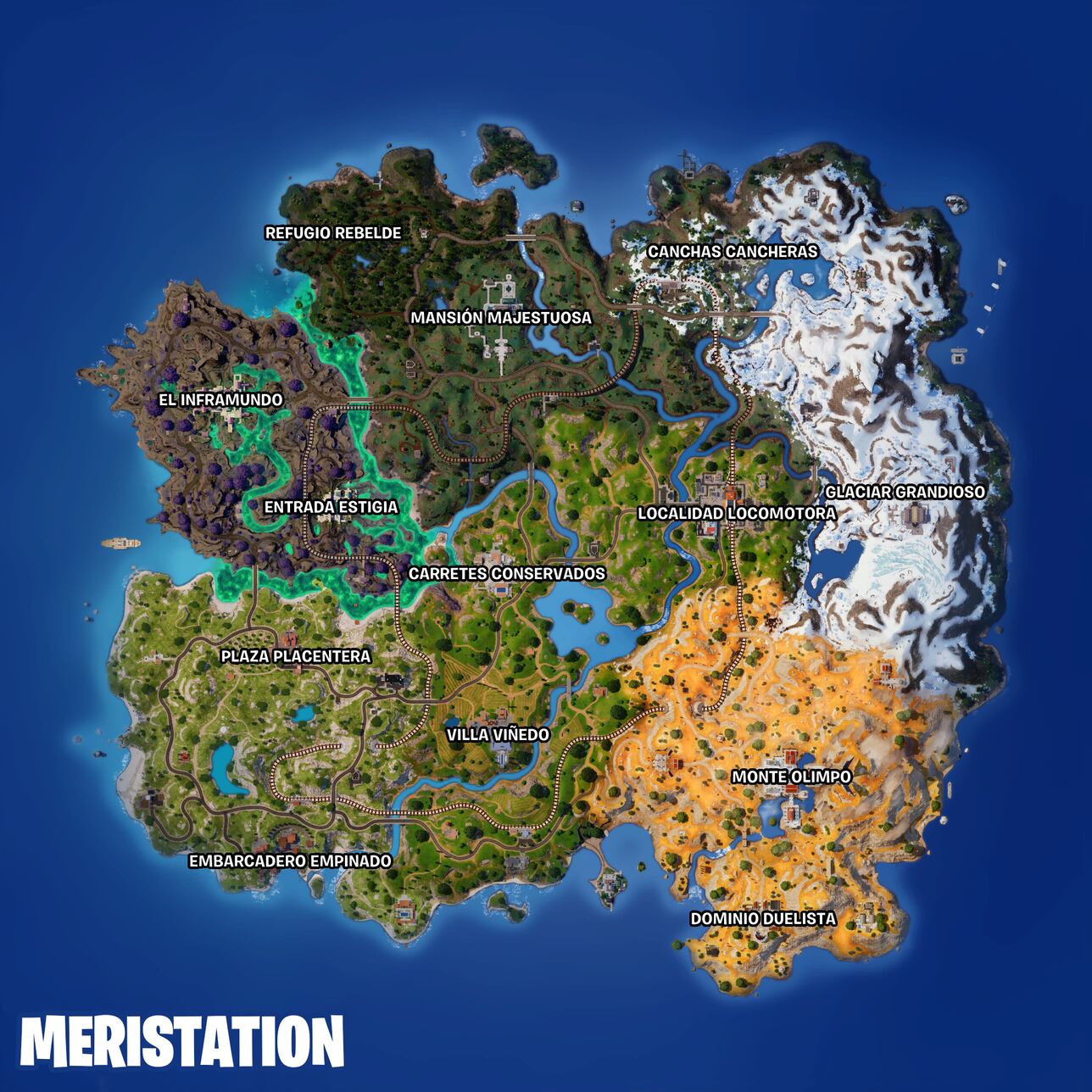 Así es el nuevo mapa de la Temporada 2 de Fortnite Capítulo 5: todas ...
