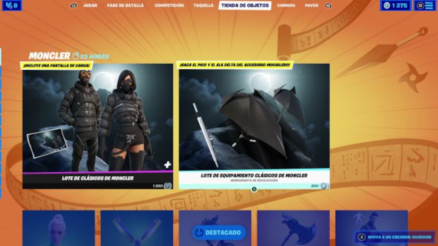 Fortnite x Moncler: skins André y Renée ya disponibles; precio y ...