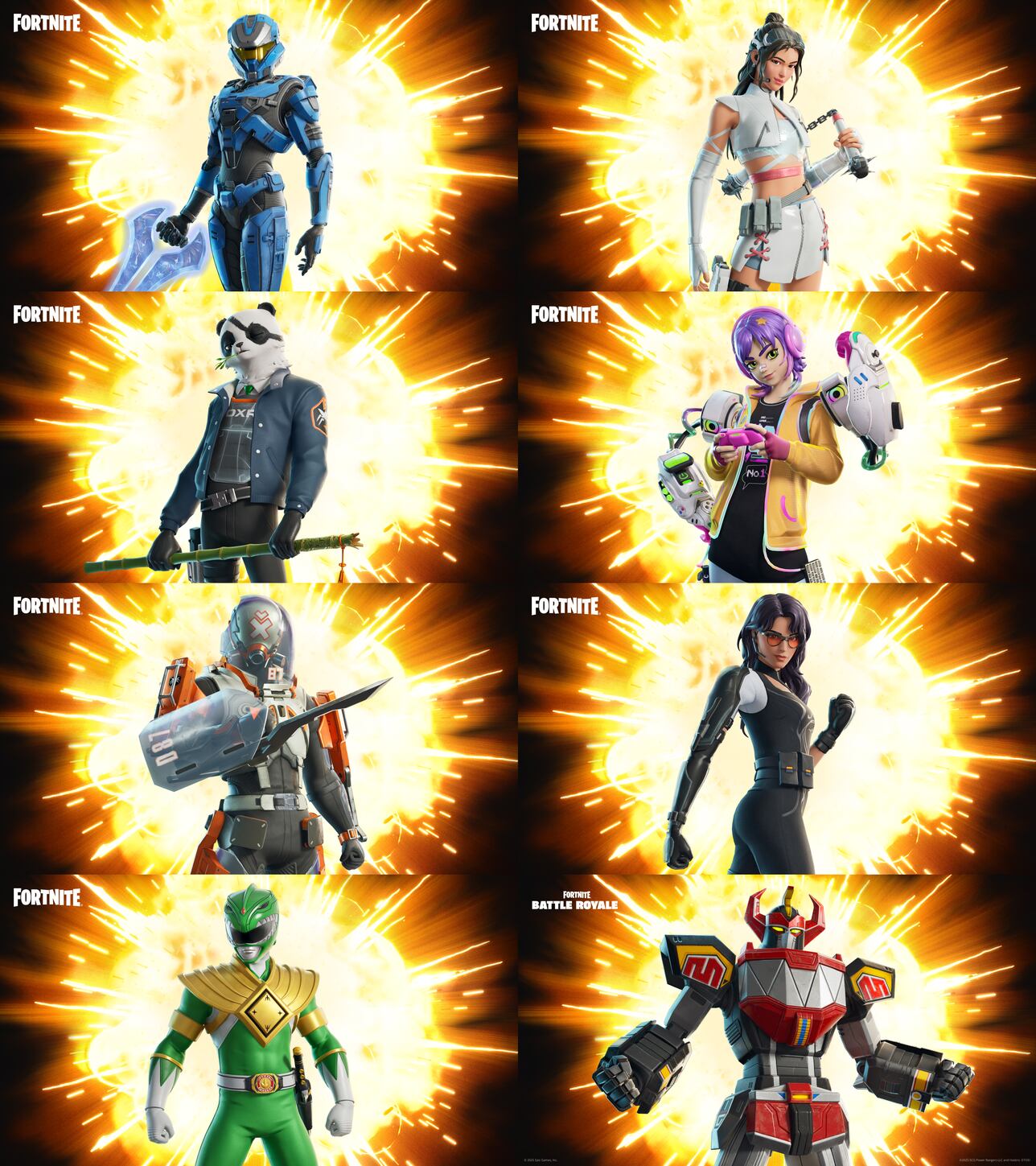 Todas las nuevas skins de la nueva temporada de Fortnite: Power Rangers ...