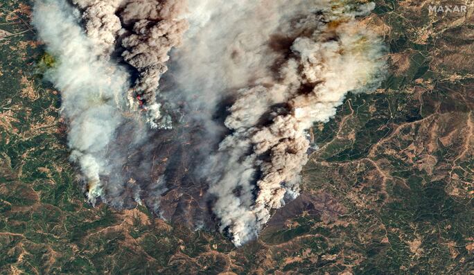 Imágenes satelitales muestran las catastróficas consecuencias de los incendios en España y ...