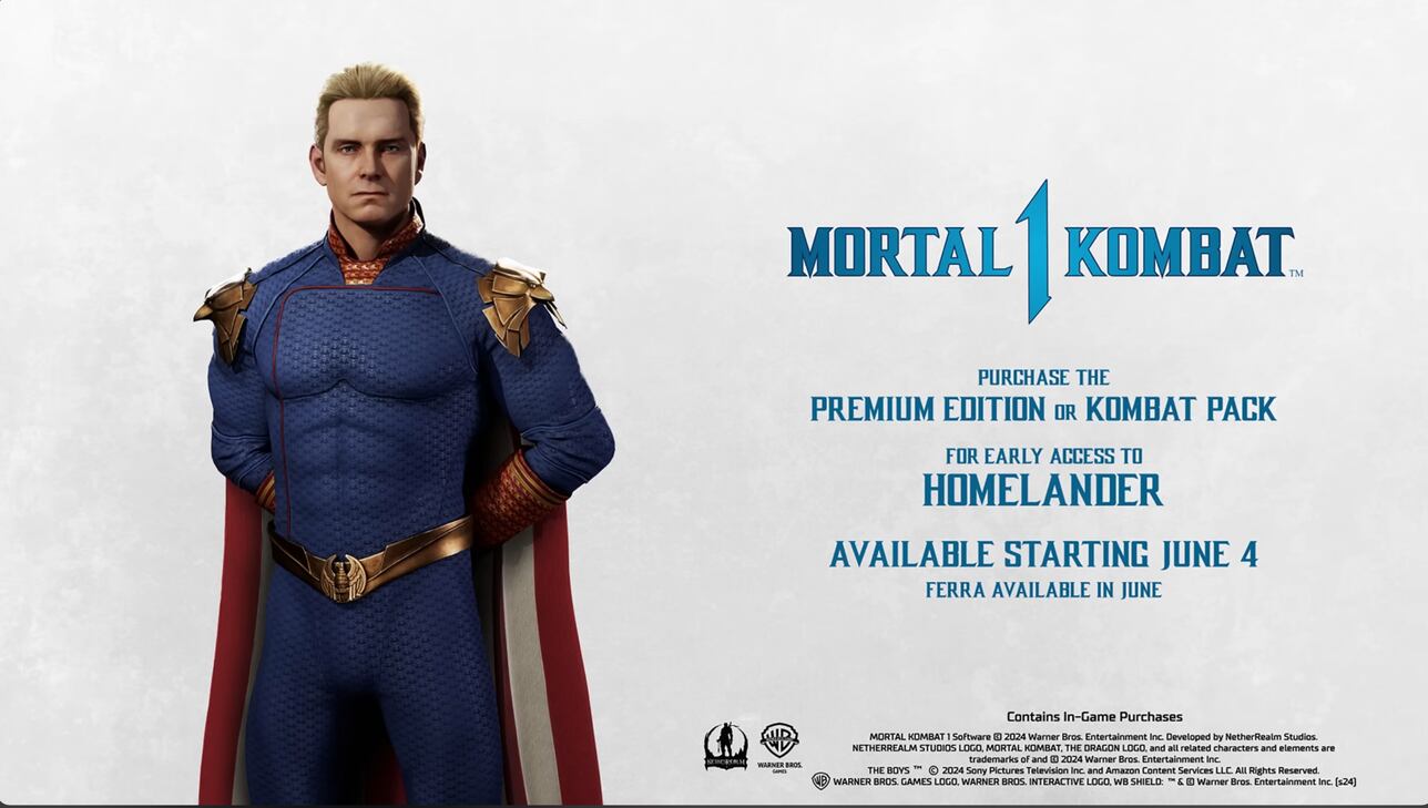 The evil Homelander from ‘The Boys’ is landing in Mortal Kombat 1: when ...