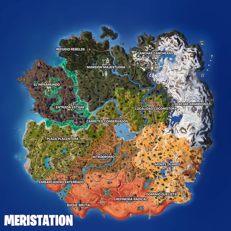 Así es el nuevo mapa de la Temporada 3 de Fortnite Capítulo 5: todas ...