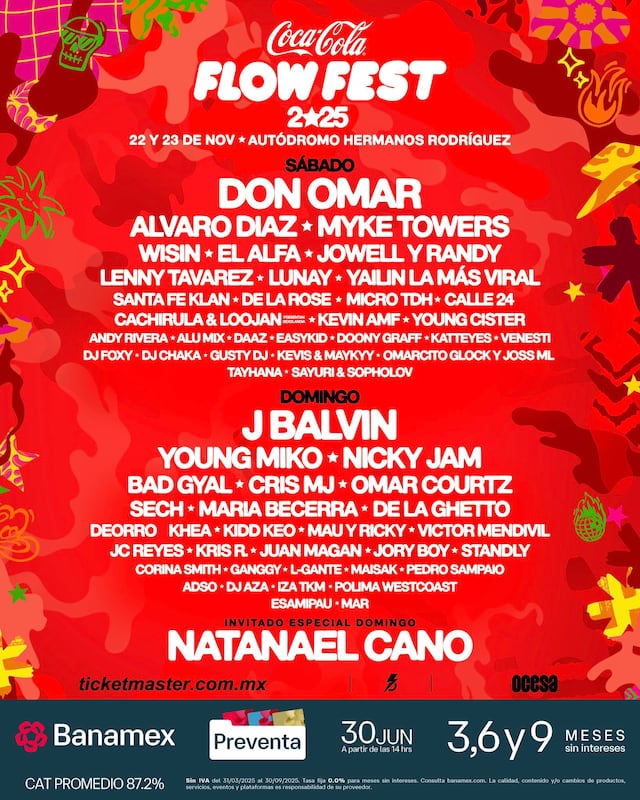 Flow Fest 2025: lineup oficial, fechas y cuándo salen a la venta los boletos - AS México