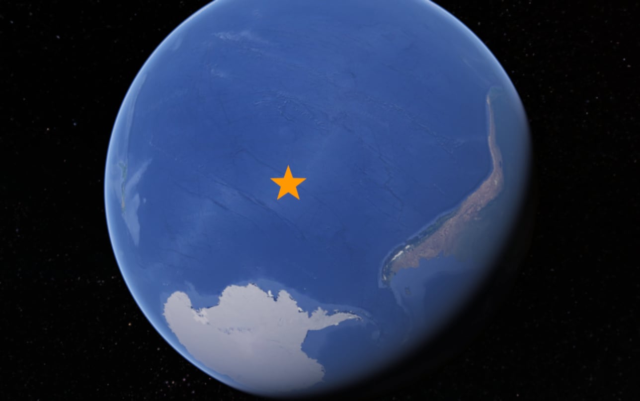 Así es el Punto Nemo, el lugar más remoto de la Tierra en el que la ...