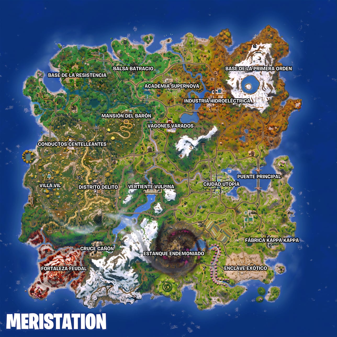 Así es el mapa de la nueva temporada de Fortnite: todos los cambios de la Temporada 3 del ...