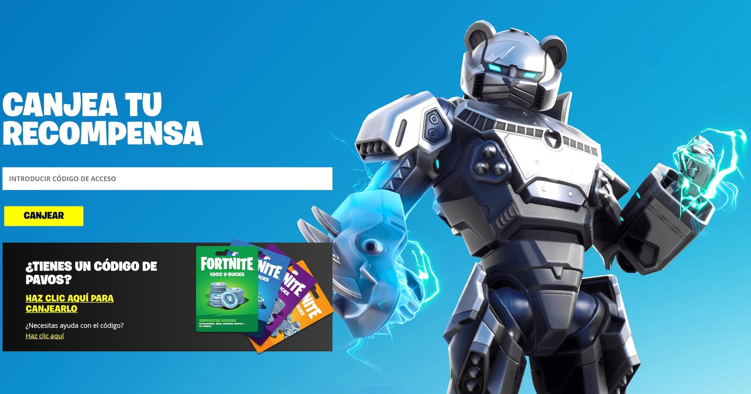 Códigos de paVos y skins en Fortnite: cómo y dónde canjearlos (2024) - Meristation