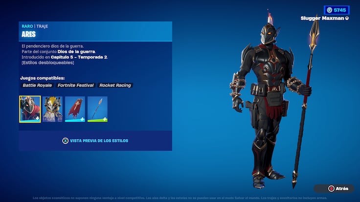 Ares, el Dios de la Guerra griego, es la skin del Club de Fortnite de ...