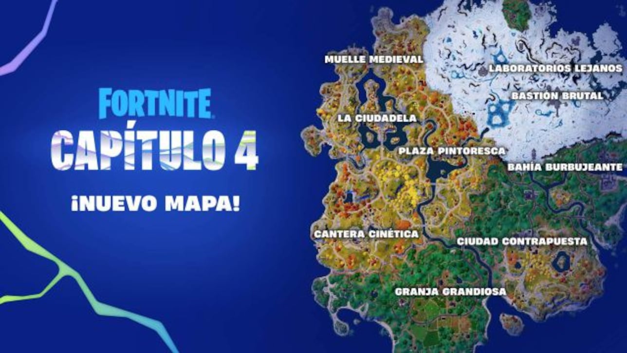 Así es el nuevo mapa de Fortnite Capítulo 4 - Temporada 1: todas las nuevas zonas del juego ...