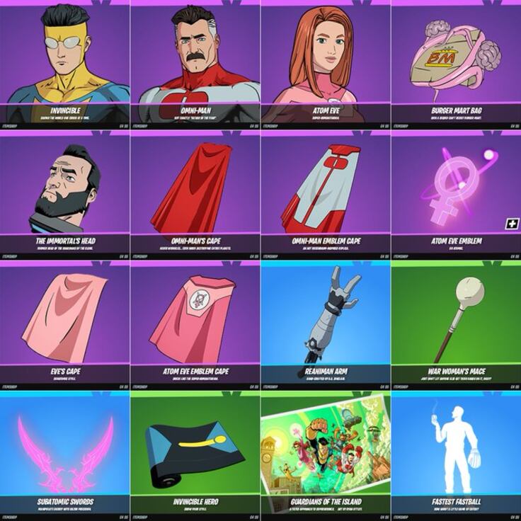 Fortnite gets new outfits of Omni-Man, Invincible and Atom Eve from the ...