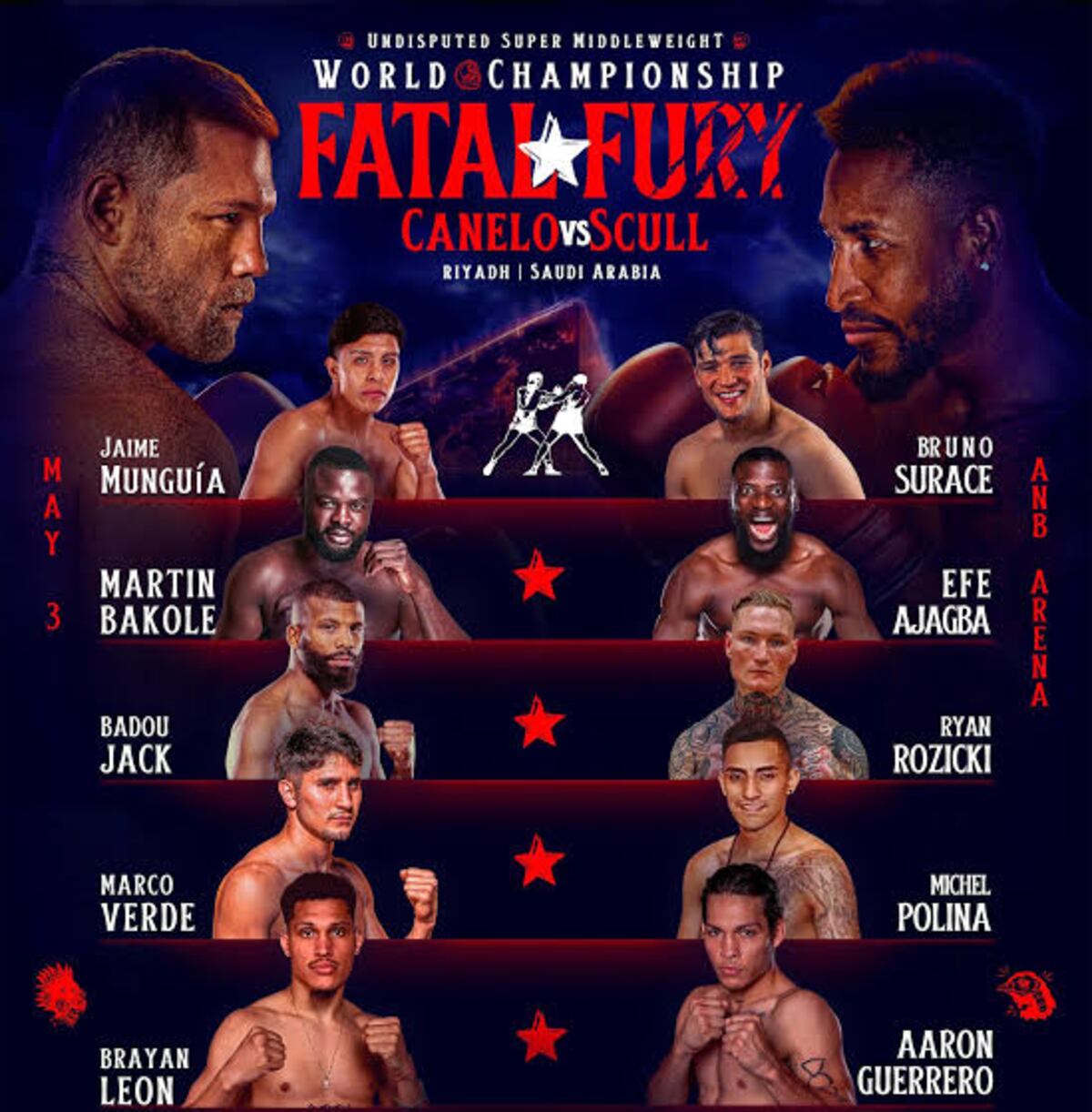 Canelo Álvarez vs William Scull: Fight card, Time and order of undercard events in Saudi Arabia ...