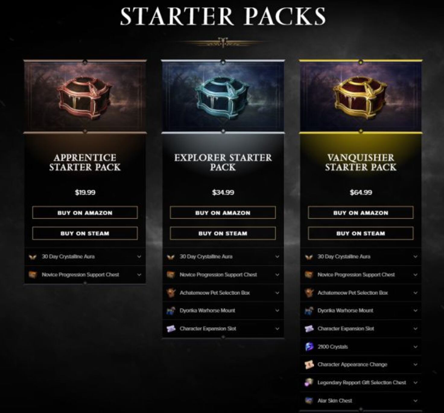 Lost Ark - Starter Packs: what's included, price and differences ...