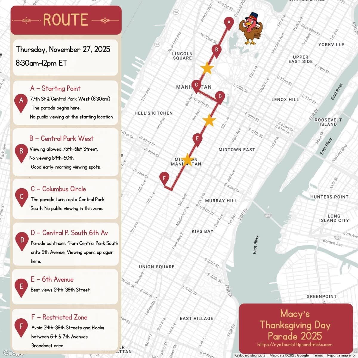 Macy’s Thanksgiving Day Parade 2025: map and schedule of road closures ...