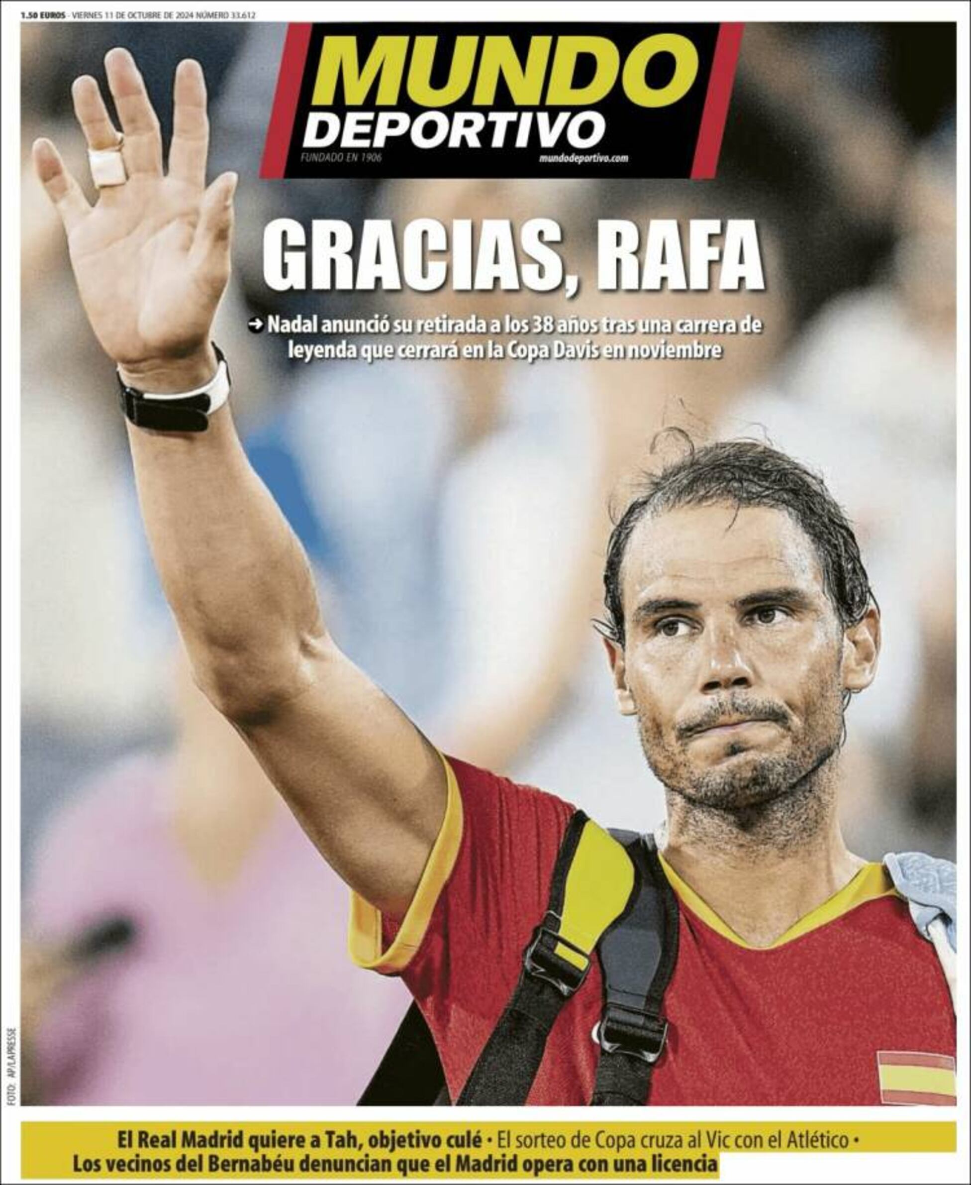Gracias, Rafa: las portadas sobre la retirada de Rafa Nadal - AS.com